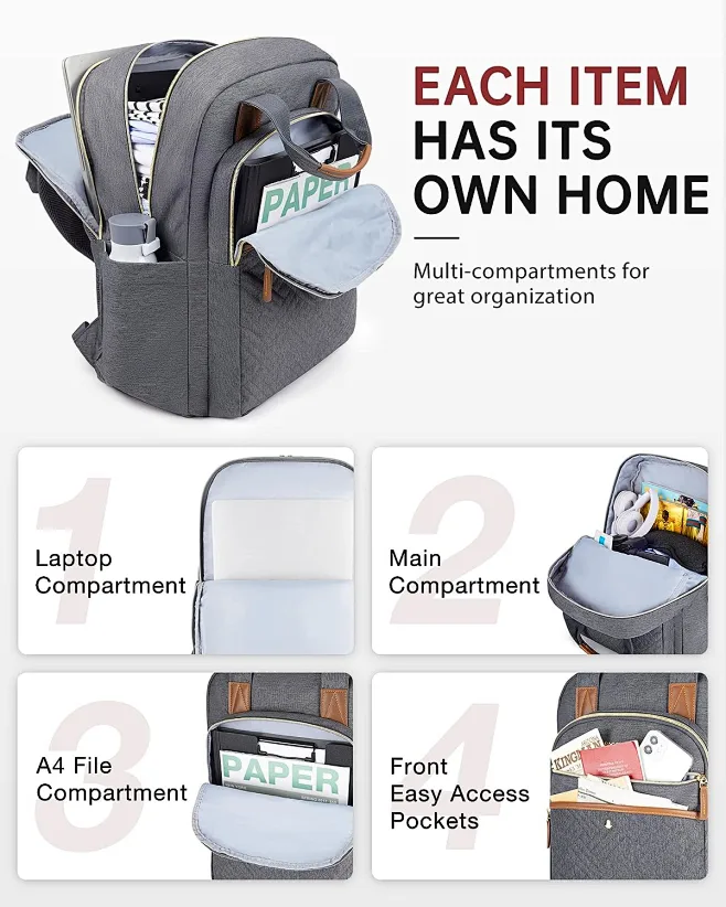 Amazon.com: BAGSMART Travel Laptop Backpack Women, 15.6 Inch Laptop ...