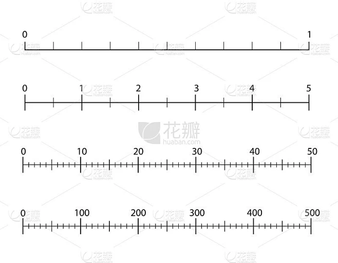 Rulers vector. Measuring tool. Centimeters and inc素材-花瓣网