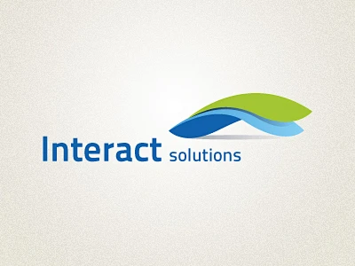 Interact Solutions logo design-花瓣网