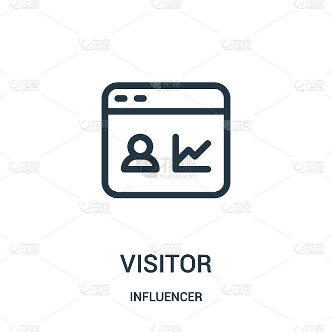 visitor icon vector from influencer collection. Th