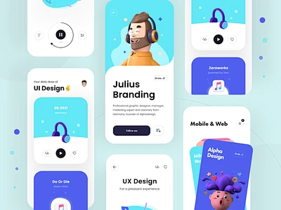 Music App - Mobile Design Concept trend design trends modern app design ...