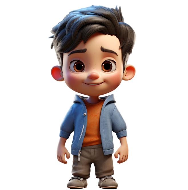 Md-3D卡通头像-小男孩_pixian_ai