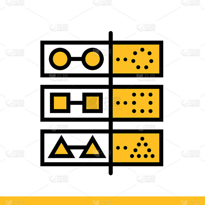 Outline icon预测模型。数据科学技术和机器学习过程。适合印刷，网站和演示