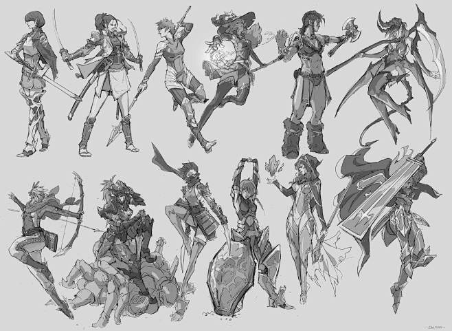 免费 收集到的一些战斗POSES-【积分限免】-微元素 - Element3ds.com!