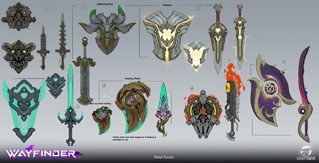 Wayfinder Weapon Concepts-花瓣网