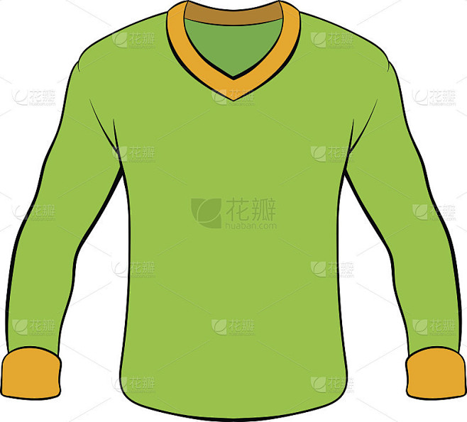 男子衬衫与长袖图标卡通