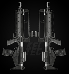 枪-花瓣网|陪你做生活的设计师 | ; AR-15 with Magpul M93B Stock.: