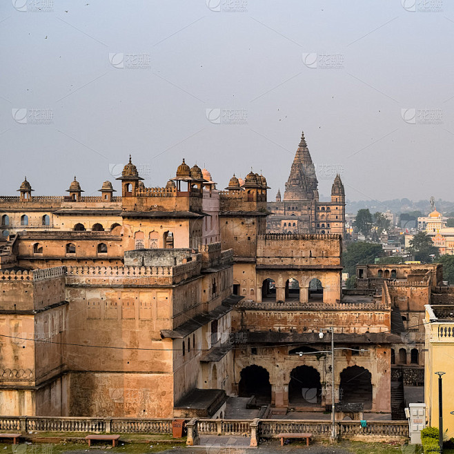 Jahangir Mahal (Orchha Fort)在Orchha，中央邦，印度，Jahangi