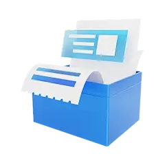 Documents Files Archive Storage Box 3D Icon-花瓣网