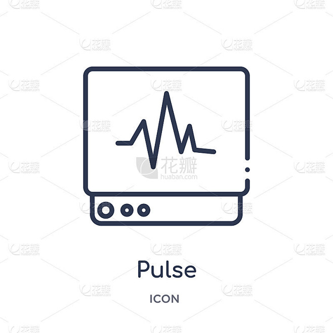 Linear pulse icon from Health outline collection.