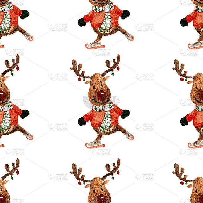 Holly jolly Merry Christmas无缝图案