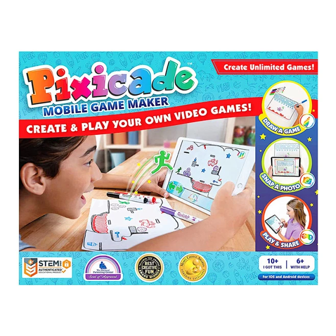 美国Pixicade Plus儿童创意绘画转换可玩的视频游戏 STEM益智玩具-淘宝网-花瓣网