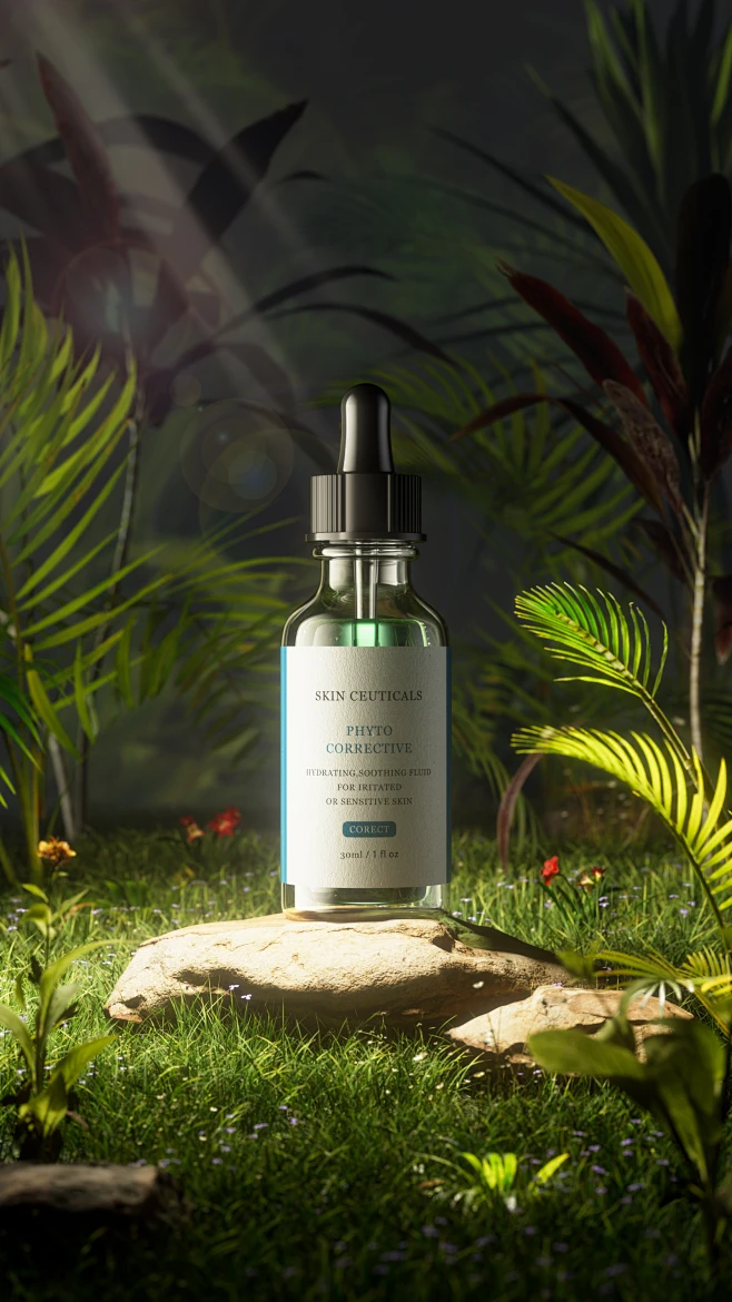 森林场景 产品渲染-花瓣网