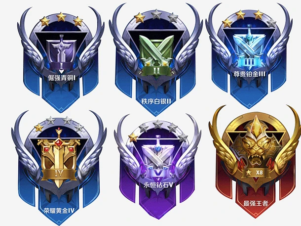 王者荣耀段位图标ICON图标88ICON-花瓣网