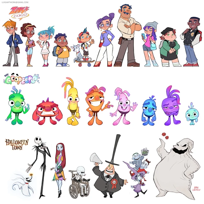Character Line Ups!, Luigi Lucarelli : Here are 9 pages of all my ...