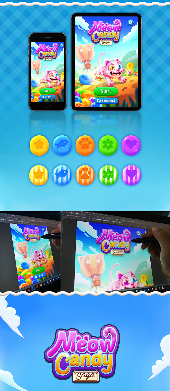 Meow Candy Saga - Match 3 game