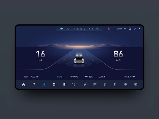 Car navigation interface-HMI-花瓣网