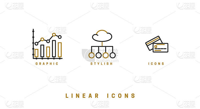 Business Finance Icons. Line icon - Vector illustr