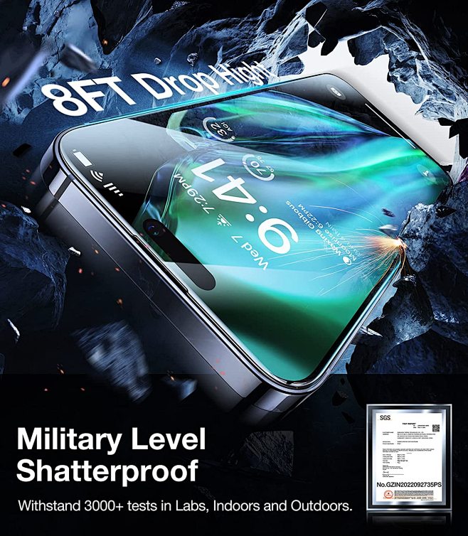 Amazon.com: UltraGlass 25° Privacy [2023 NEW] for iPhone 14 Pro Max ...