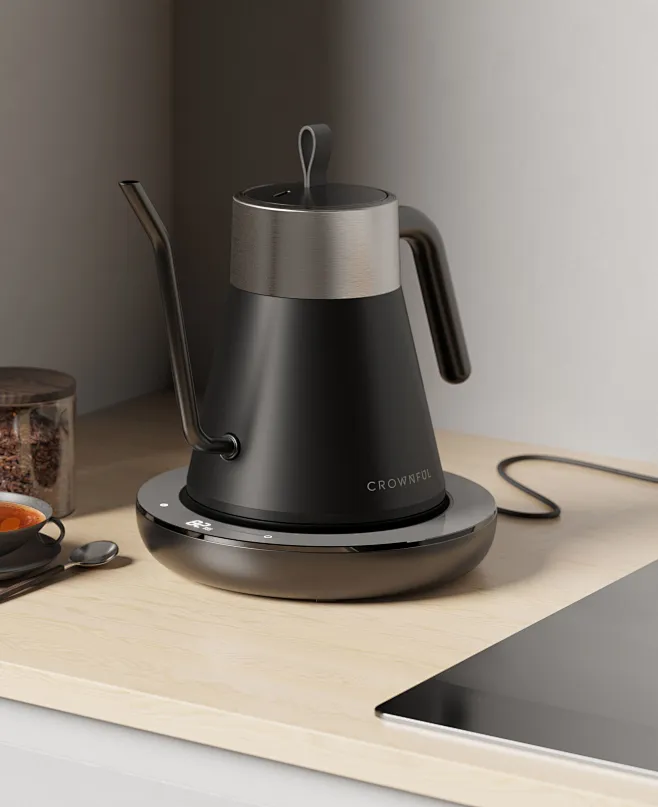 INDUSTRIAL DESIGN gooseneck water kettle-花瓣网