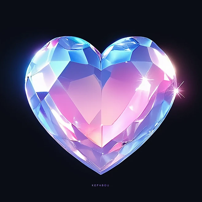 wenext_design_A_heart-shaped_gemstone_with_a_pink_and_blue_grad ...