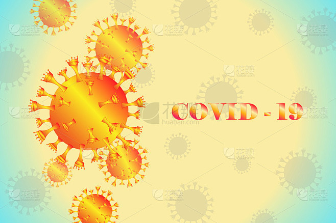 Covid-19 coronavirus flu banner background. Pandem