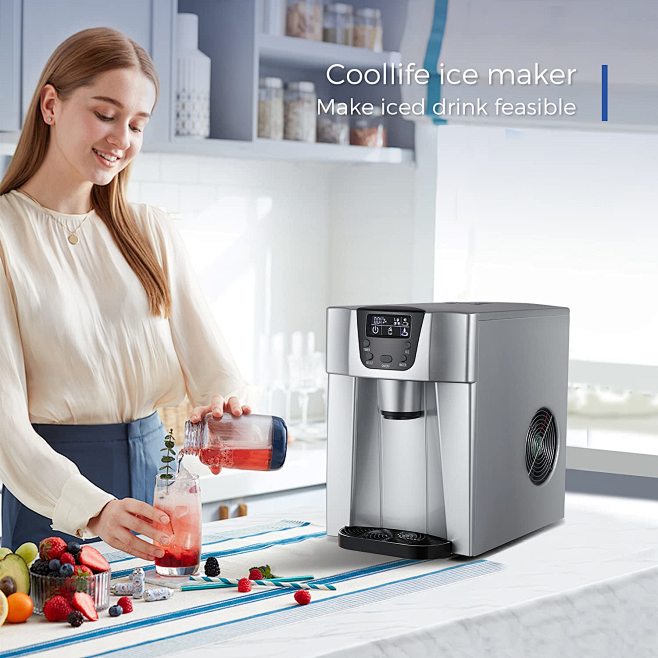 Amazon.com: COOLLIFE Compact Countertop Ice Maker Machine with Water ...