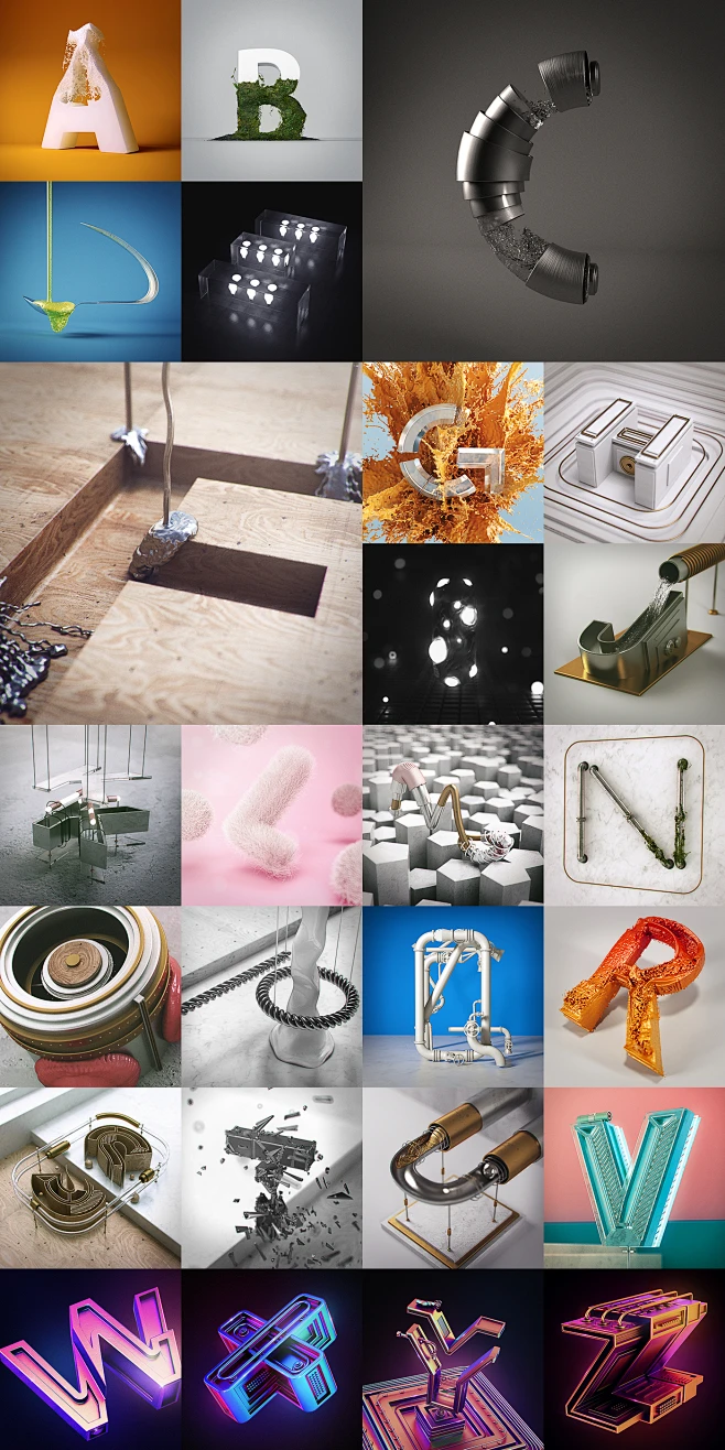 One letter a day : This project took me 26 days, 1-3 hours each day. I ...