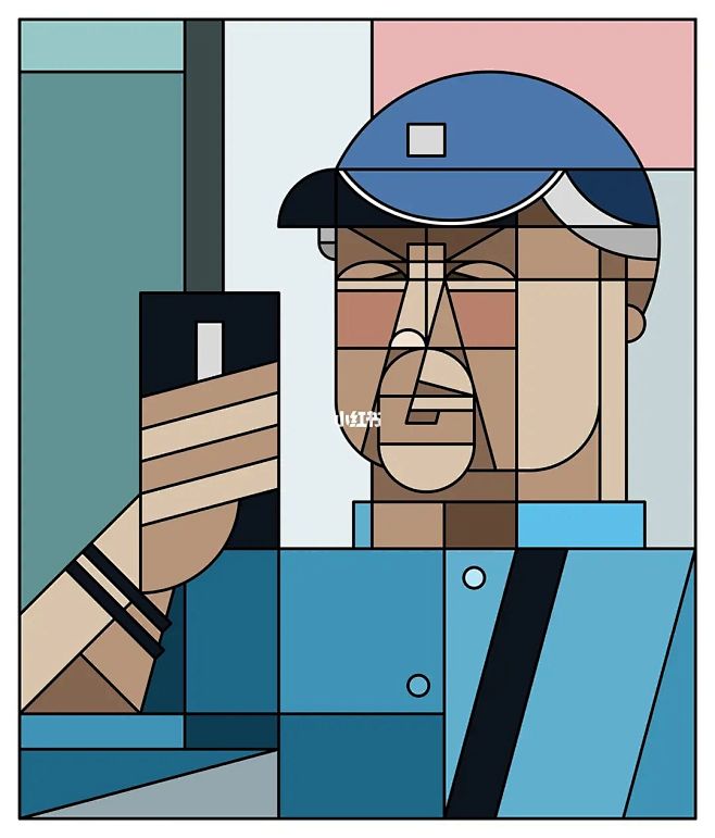 原创插画｜老人 地铁 手机 : 构成插画分享 表情包 五一节快乐 #地铁老人手机