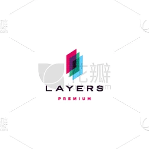 transparent layers logo icon in overlap素材-花瓣网