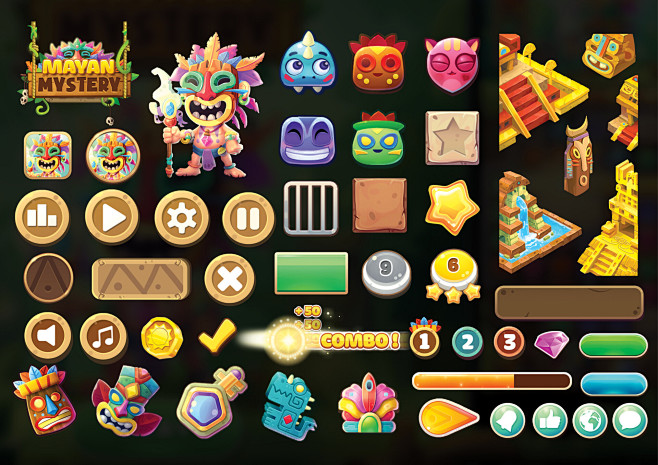 Mayan Mystery - Match 3 Mobile Game Art, Phong Nam : Mayan Mystery ...