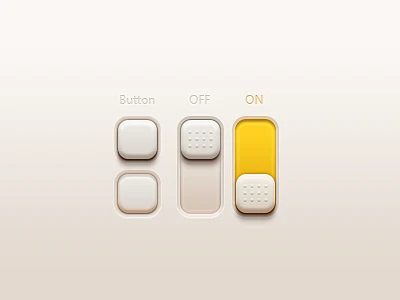 Dribbble - Buttons And Switches(PSD) by MVBen-花瓣网