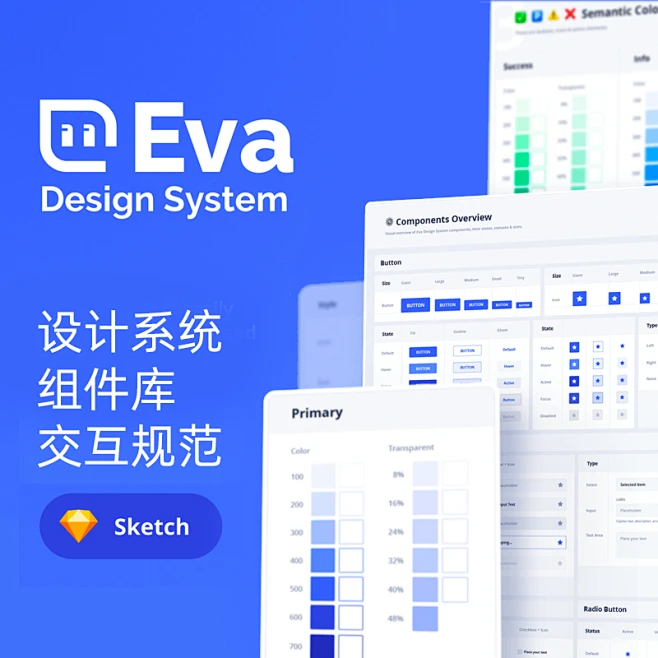 Eva Design System UI设计系统组件库交互规范sketch设计素材-花瓣网