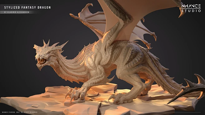 Stylized Fantasy Dragon图片_模童降世图片素材-花瓣网