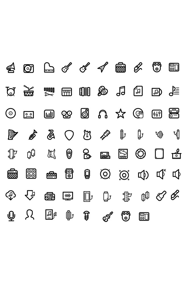 音乐乐器元素icon图标免扣元素