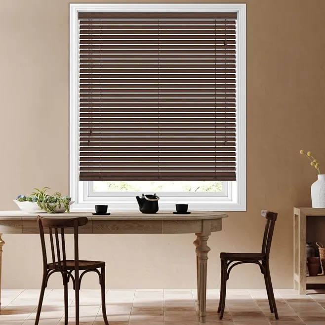 35mm Auburn Wooden Blinds-花瓣网