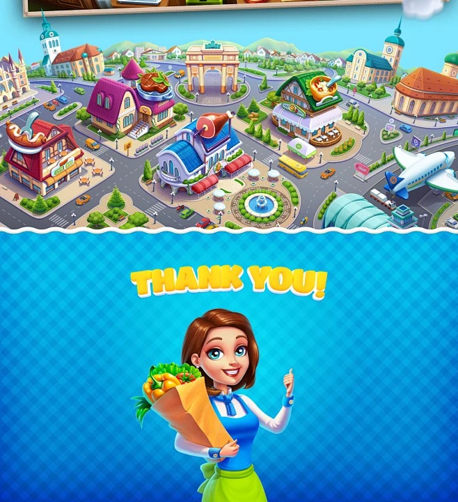 casual game Character design city map concept design cooking game Game ...