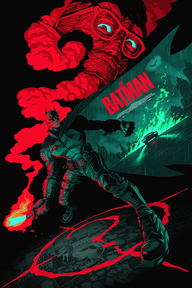 batman comic dc ILLUSTRATION movie poster poster screen print ...