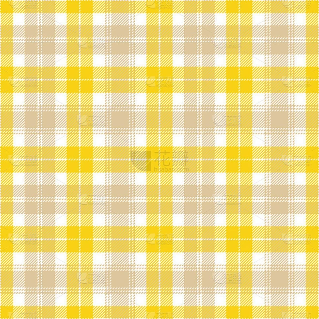 Yellow And Beige Tartan Plaid Seamless Pattern Bac素材-花瓣网