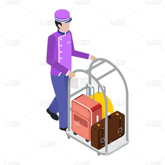 2.5D-酒店旅游元素人物贴纸3-SVG3