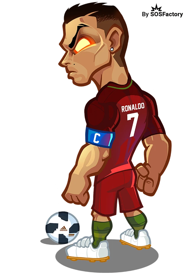 cristiano ronaldo mascot design-花瓣网