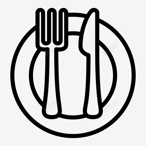 银器晚餐吃饭图标 标识 标志 UI图标 设计图片 免费下载 页面网页 平面电商 创意素材-花瓣网
