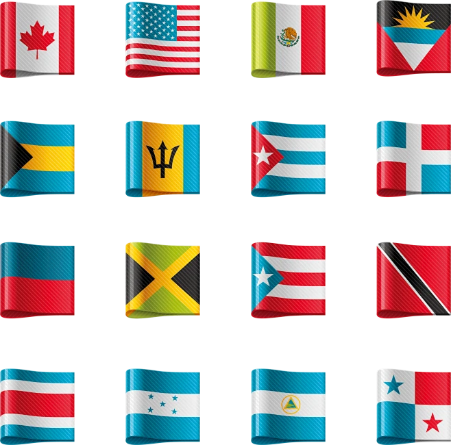 Vector flags (4) -花瓣网
