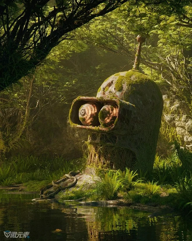 人类消失后的童话乐园！？狂吸57万粉的C4D宝藏大佬-Filip Hodas-570P-CG场景-微元素 - Element3ds.com!-花瓣网