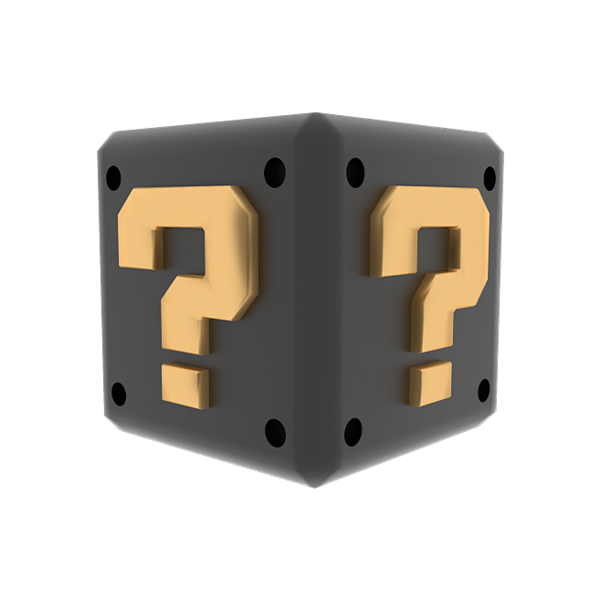 realistic_3d_gold_and_black_faq_cube