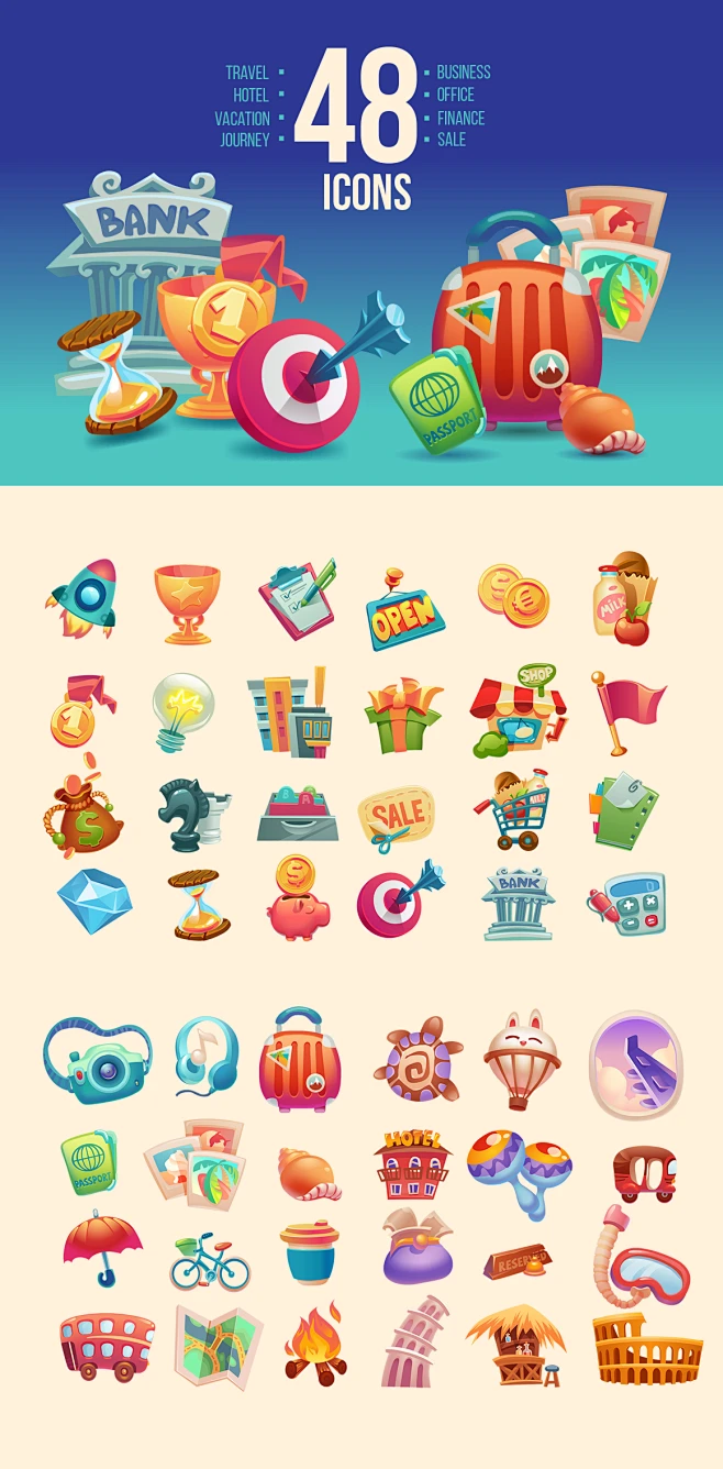 Collections color icons : Collections color icons for microstock-花瓣网