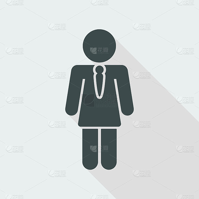 矢量插图的单女孩图标