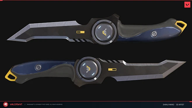 ArtStation - Valorant Task Force 809 Melee 3D work, shanji wang-花瓣网