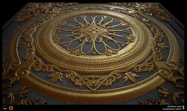 Filigree ceiling -Substance Designer-花瓣网