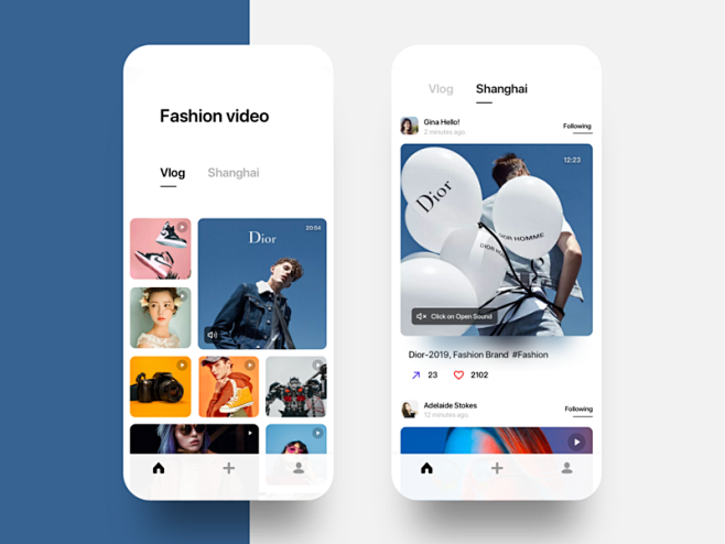 Vlog App 2 ui icon design ue app volog invites dragonlee